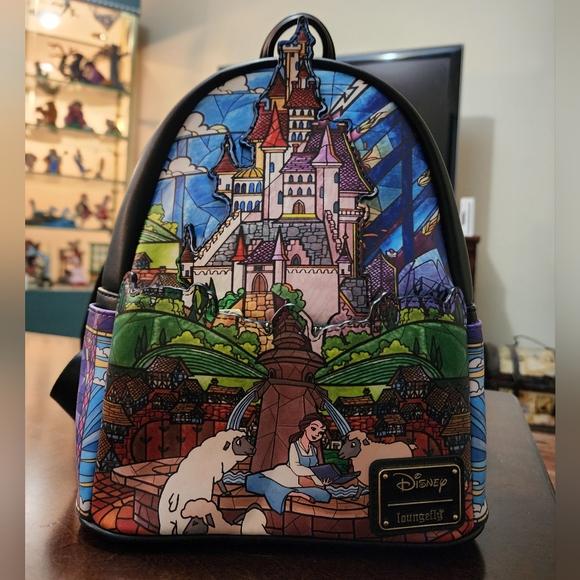 Loungefly | Bags | Loungefly Beauty The Beast Castle Mini Backpack ...
